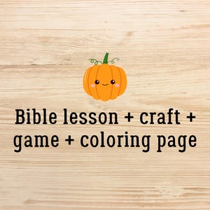 Pumpkin Parable Bible Lesson Bundle: Fall Sunday School Activities ...