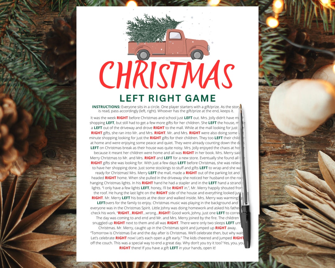 Left Right Christmas Game | Christmas Pass the Prize | Right Left Game ...