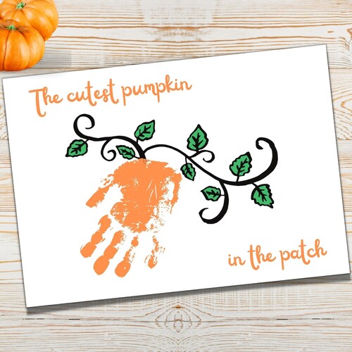 Halloween Handprint Art Pumpkin Handprint Craft for Kids - Etsy Canada