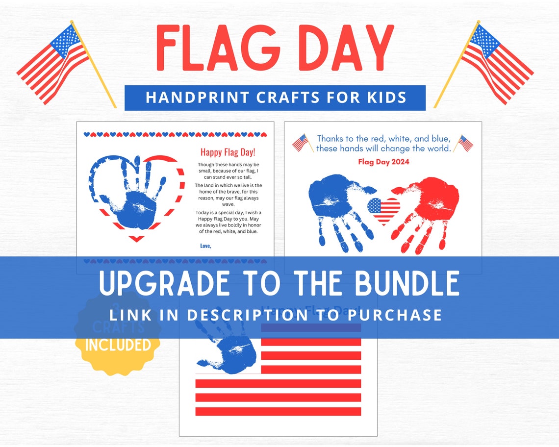 Flag Day Handprint Art | Patriotic Kids Activity (digital Download) - Etsy