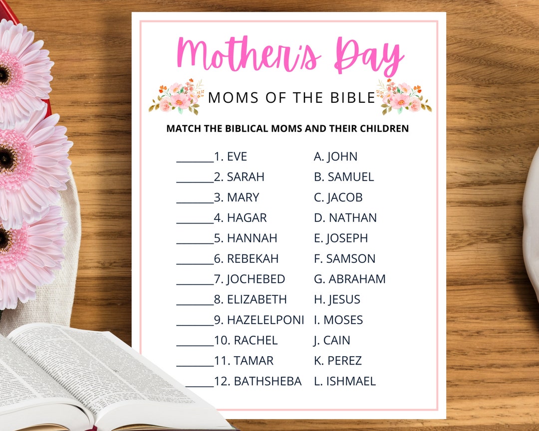 Mother's Day Bible Games | Moms of the Bible | Women's Ministry Games ...