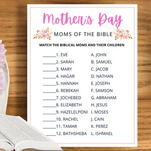 Mother's Day Bible Game | Moms of the Bible (digital Download) - Etsy