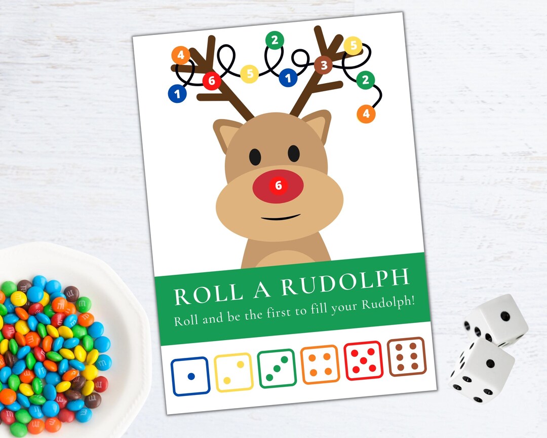 Roll a Reindeer Christmas Game for Kids Toddler Family - Etsy Australia