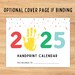 2025 Handprint Art Calendar | Kids Craft, Keepsake (digital Download ...