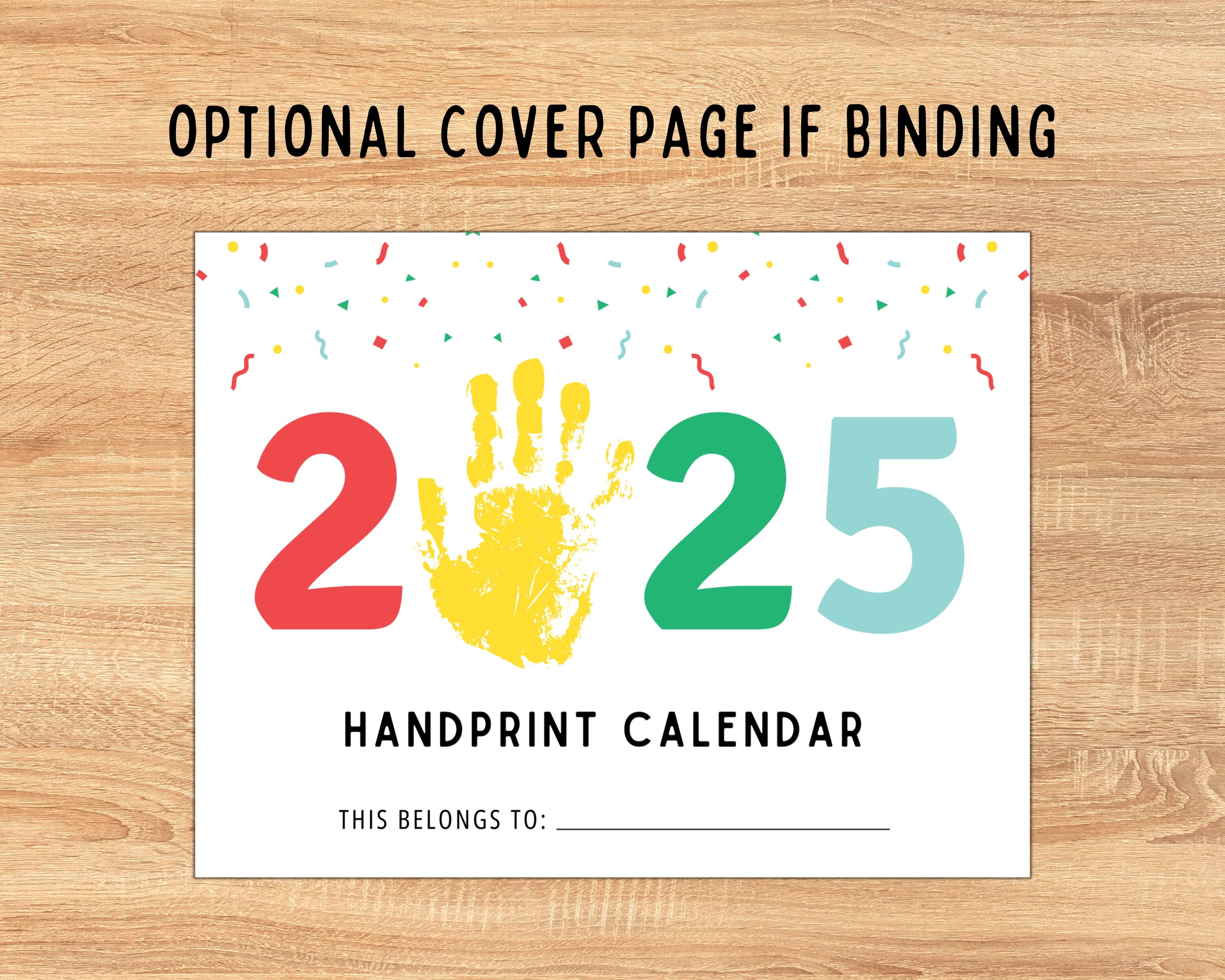 2025 Handprint Art Calendar | Kids Craft, Keepsake (digital Download ...