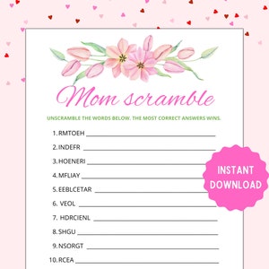 Fun Mothers Day Game | Mothers Day Games | Games for Mom | Mothers Day ...