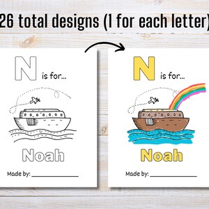 ABC Bible Coloring Book | Bible Coloring Pages | Bible Baby Shower ...