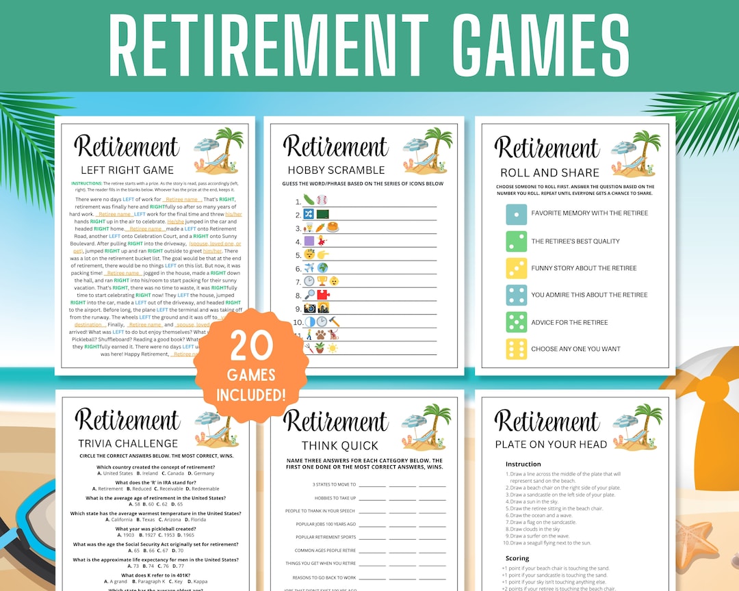 Retirement Games | Retirement Party Games | Retirement Party Ideas ...