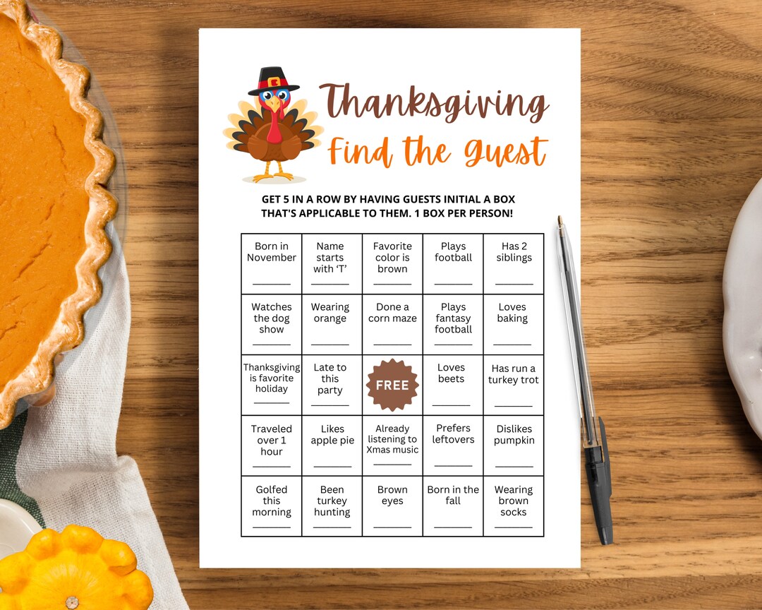 Find the Guest Thanksgiving | Thanksgiving Games | Thanksgiving Games ...