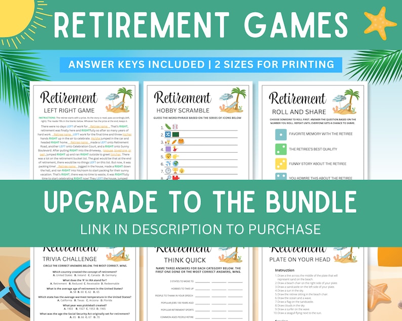 Retirement Trivia | Retirement Game | Retirement Party Game ...