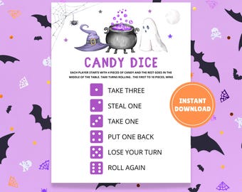 Halloween Candy Dice Candy Dice Game Halloween Candy Game Halloween ...