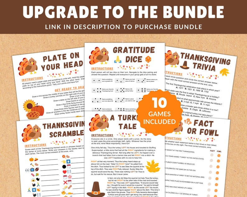 Thanksgiving Left Right Game | Thanksgiving Party Game | Thanksgiving ...