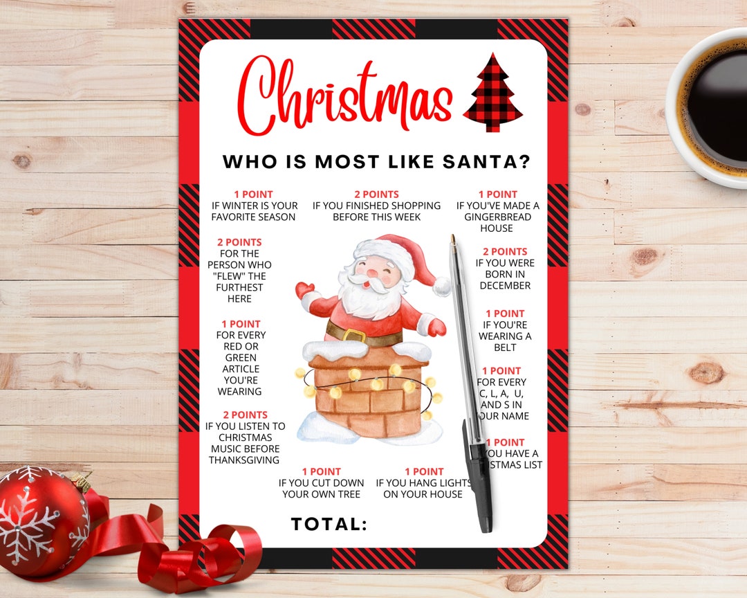 Who is Most Like Santa | Christmas Games | Christmas Party Games ...