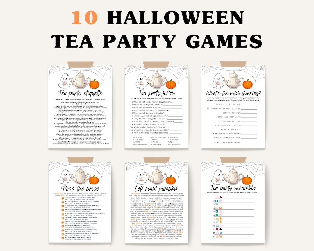Halloween Tea Party Games | Halloween Tea Party | Fall Tea Party ...