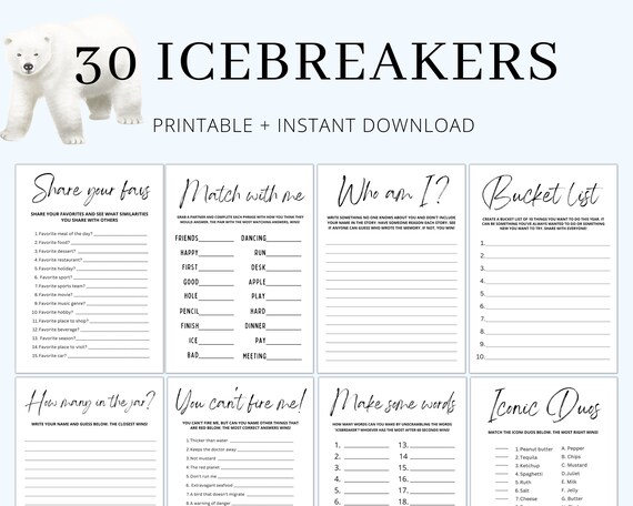 Printable Icebreaker Games