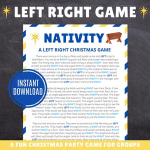 Nativity Left Right Story Christmas Bible Left Right Game Christmas ...