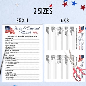 States and Capitals Game State Capitals Trivia Learn - Etsy