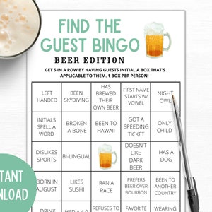 Funny Beer Game | Beer Games | Bar Games | Pub Games | Beer Bingo ...