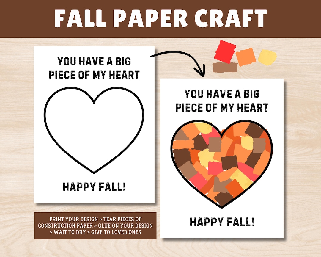 Fall Paper Craft for Kids: Easy Autumn Printable (digital Download) - Etsy