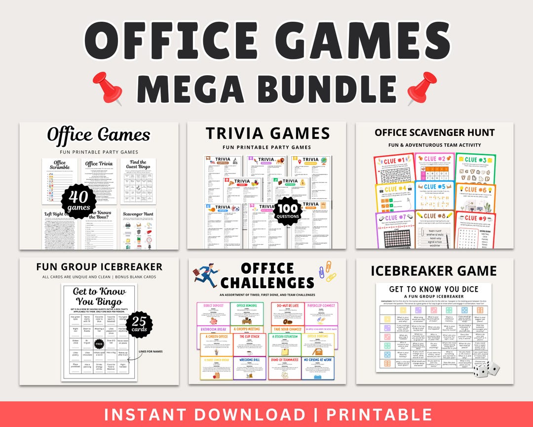 Office Party Games | Work Party Games | Printable Office Games | Fun ...