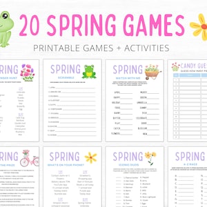 Spring Games Bundle Spring Games Spring Activities - Etsy