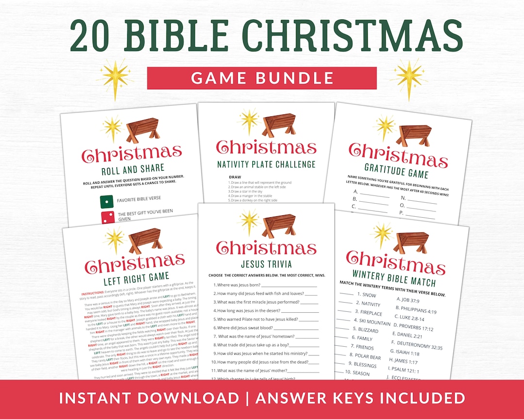 Church Christmas Party Games Christmas Bible Games Nativity Games Bible ...