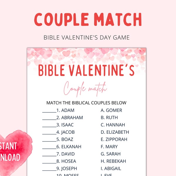 Bible Valentine Games - Etsy