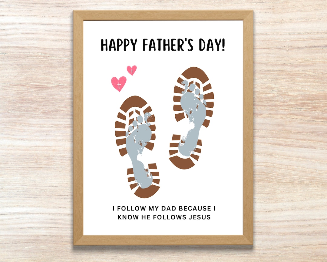 Father's Day Bible Craft | Father's Day Footprint Craft | Father's Day ...