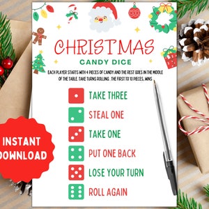Christmas Candy Dice | Christmas Party Games | Candy Dice Game ...