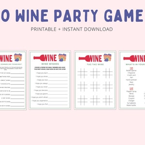 Wine Party Games | Wine Tasting Party | Wine Games | Wine Bingo | Wine ...