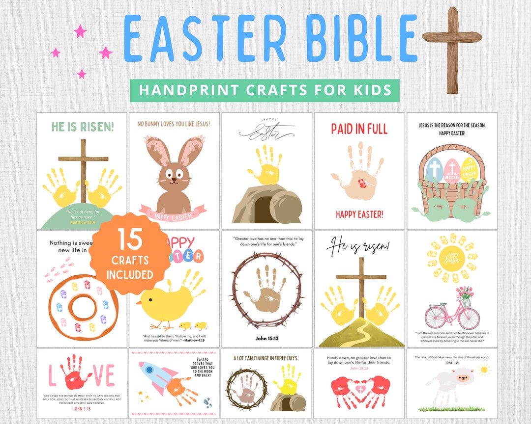 Christian Easter Handprint Craft | He is Risen Craft | Easter Handprint ...