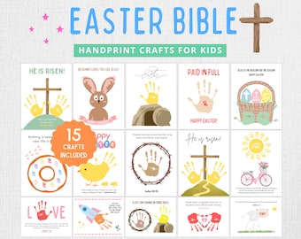 Christian Easter Handprint Craft He is Risen Craft Easter Handprint Art ...