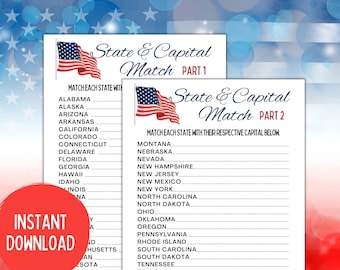 USA Capitals Checklist - Etsy Canada