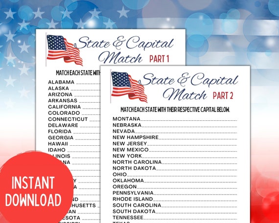 50 States And Capitals Games Find The State! A US Geography Game