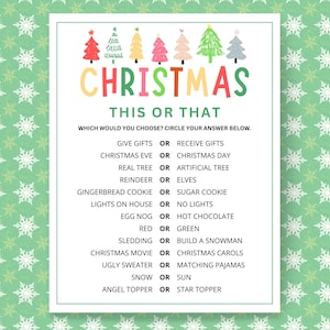 Christmas This or That | Colorful Christmas Game | Fun Christmas Game ...