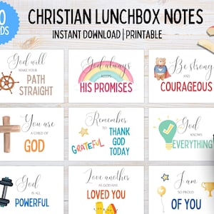 Christian Lunch Box Notes | Lunch Box Notes for Kids | Bible Lunch Box ...