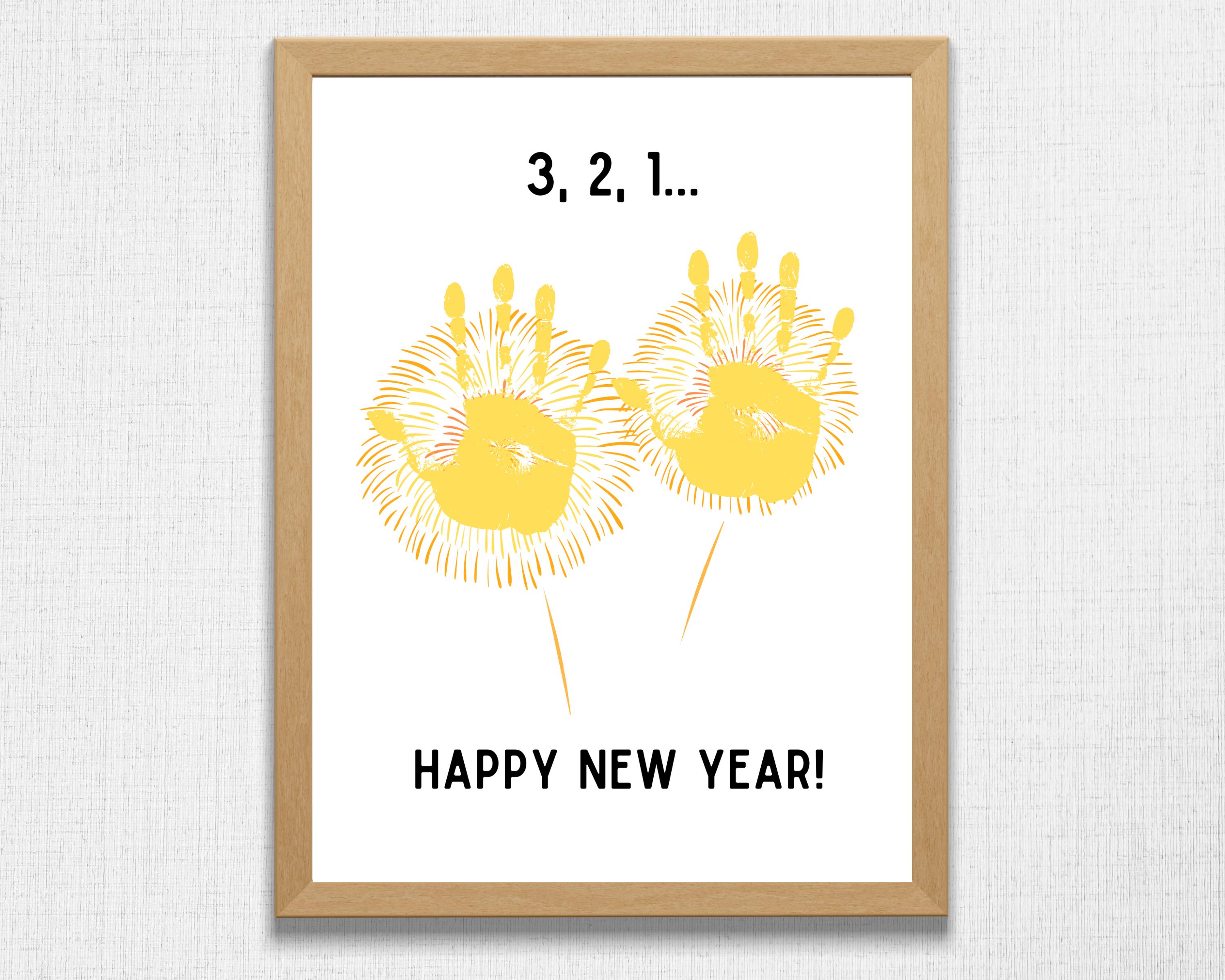 2025 New Years Handprint Art | New Years Craft for Kids | New Years ...