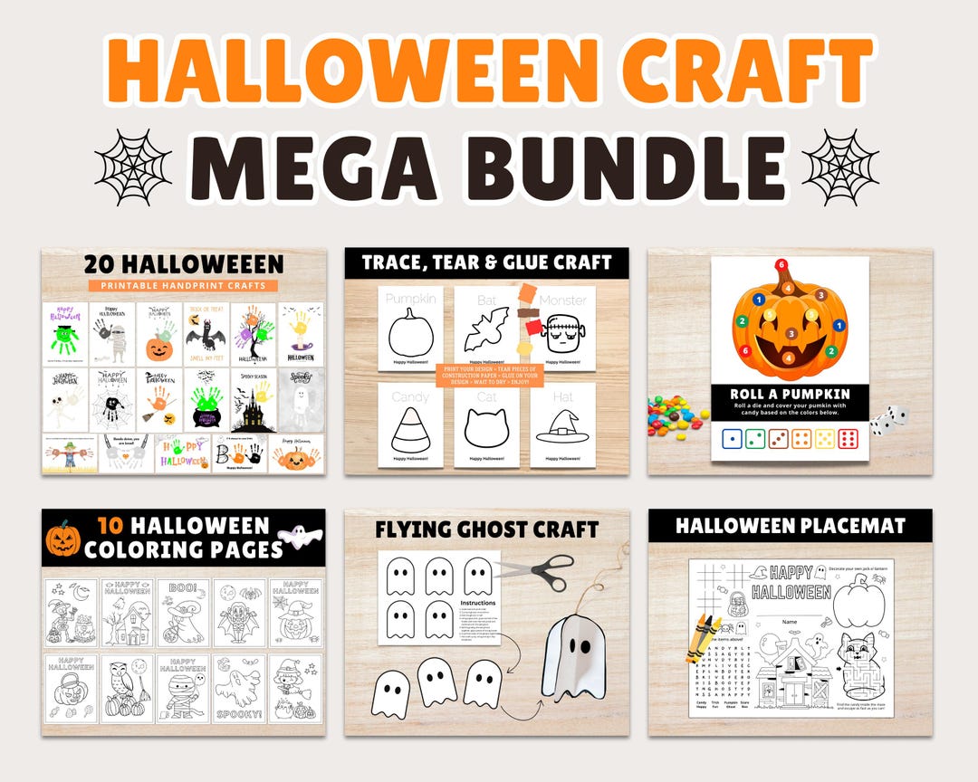 Halloween Crafts MEGA Bundle | Halloween Crafts for Kids | Halloween ...