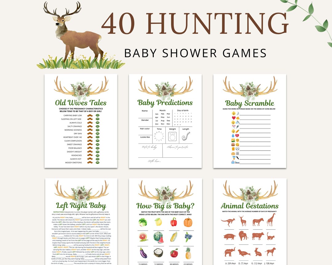 Hunting Baby Shower Games | Deer Baby Shower Games | Baby Shower Games ...