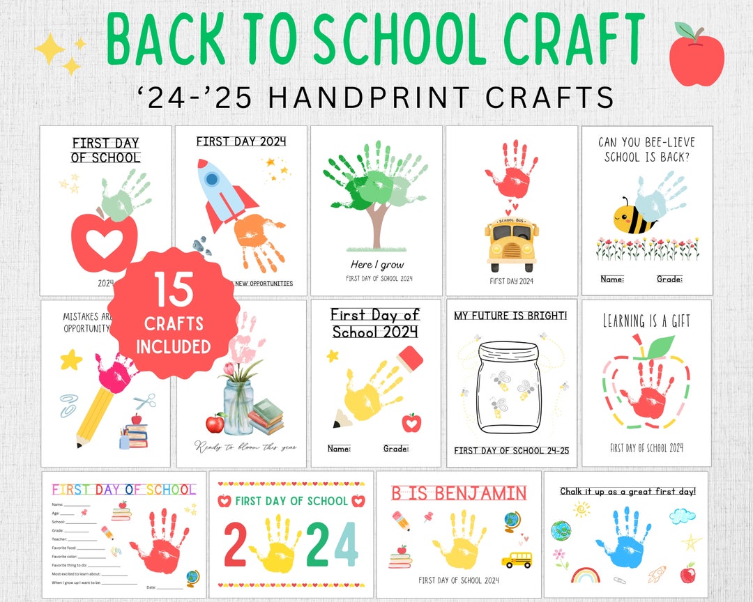 First Day of School Handprint Craft | Back to School Craft | First Day ...