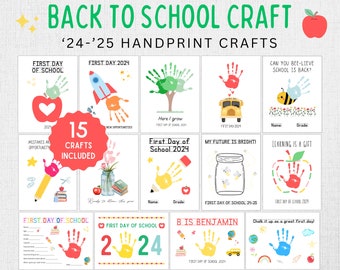 First Day of School Handprint Craft Back to School Art First Day of ...