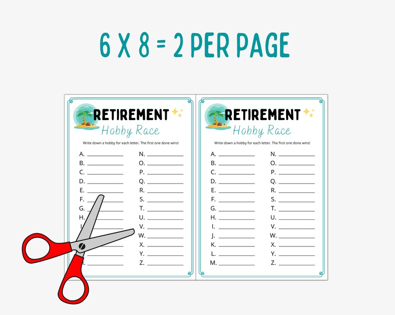 Retirement Hobby Race Retirement Party Games Retirement - Etsy