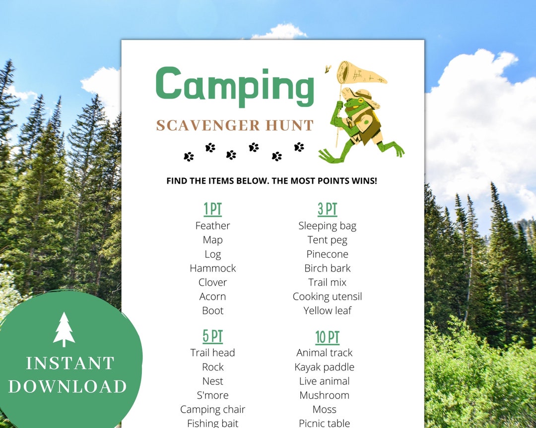 Scavenger Hunt | Camping Games | Camping Games Kids Families Adults ...