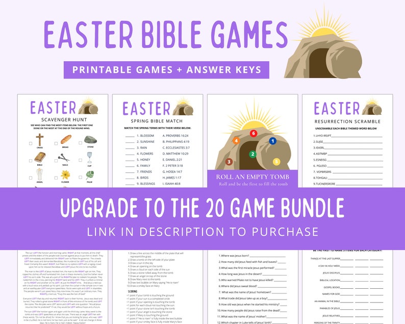 Easter Bible Scavenger Hunt | Church Games for Kids (digital Download ...