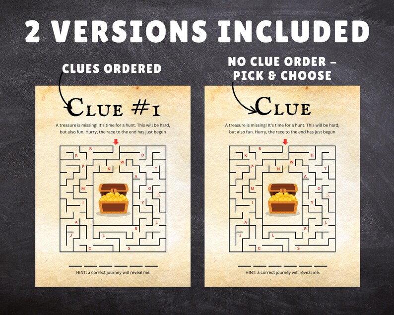 Pirate Scavenger Hunt: Printable Treasure Game for Kids (PDF Download ...