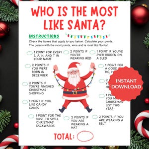 Who is Most Like Santa? | Christmas Icebreaker Game | Christmas Office ...