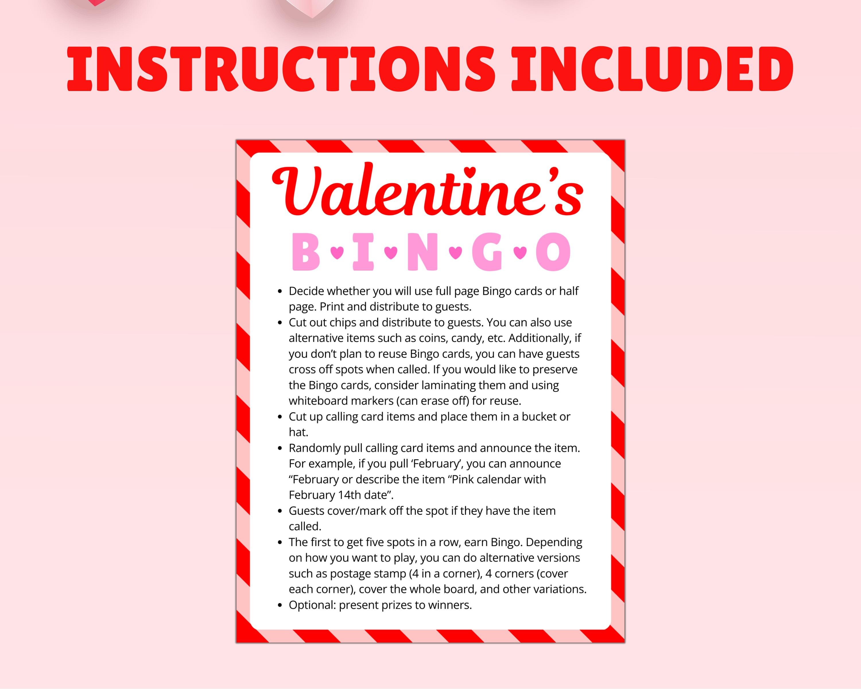 Bingo de San Valentín: Un divertido juego para la fiesta de San ...