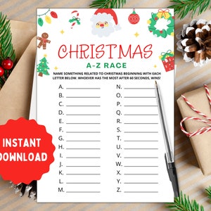 Christmas A-Z Race | Christmas Party Games | Christmas Games ...