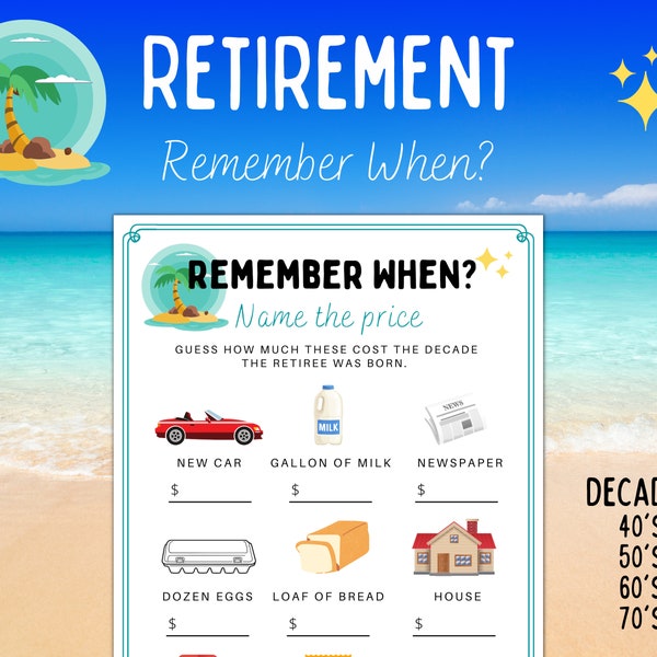 Retirement Trivia - Etsy