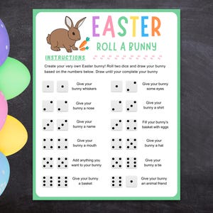 Roll a Bunny | Easter Games for Kids | Easter Activity Kids | Easter ...